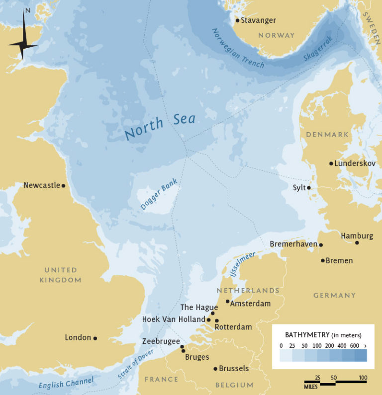 North Sea Bathymetry map – Maps, Signage & Graphic Design